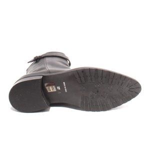 Isabelle | Shoes | Isabelle 334a Black Leather Zip Pointy Ankle Heel ...